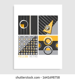 Yellow Retro Catalog Design Vector Illustration Stock Vector (Royalty ...