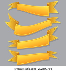Yellow Ribbon Setvectoreps10 Stock Vector (Royalty Free) 222509734 ...