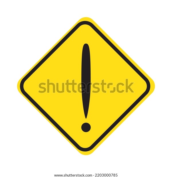 Yellow Road Sign Fork Crossroads Traffic Stock Vector (Royalty Free ...