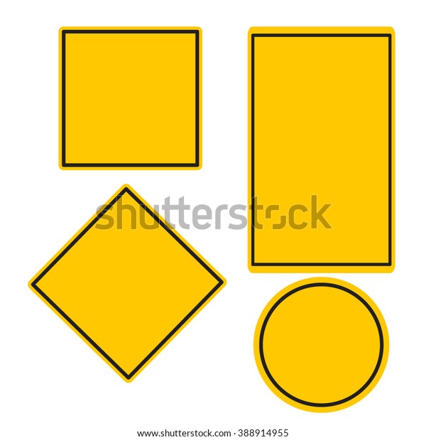 Yellow Road Signs Design Stock Vector (Royalty Free) 388914955