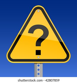 Question Mark Road Sign Isolated On Stock Photo (Edit Now) 261578324