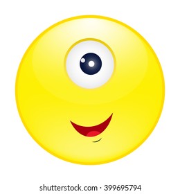 Yellow Round Smiley Vector Eps10 Stock Vector (Royalty Free) 399695794 ...