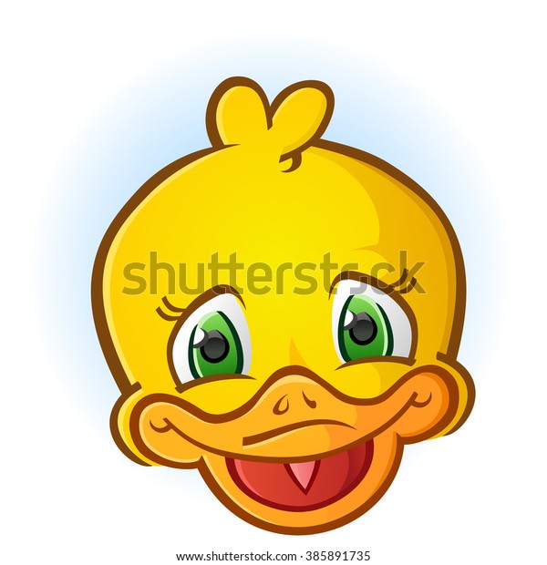 Yellow Rubber Duck Face Cartoon Character: เวกเตอร์สต็อก (ปลอดค่า ...