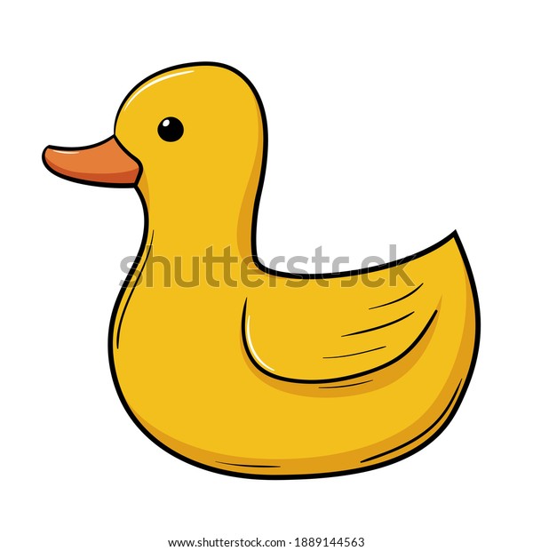 Yellow Rubber Duck Vector Illustration Stock Vector (Royalty Free ...