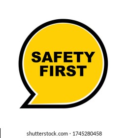 Safety First Sign Vector Design Stock Vector (Royalty Free) 1320640409 ...