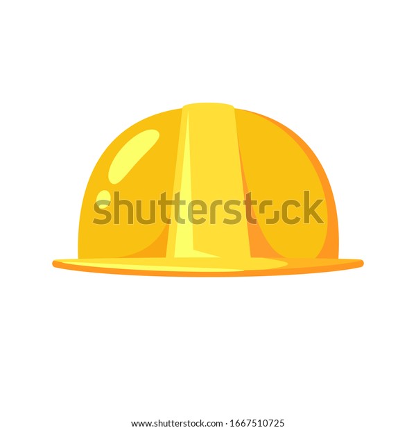 Yellow Safety Helmet Isolated Vector Illustration Stock Vector (Royalty ...