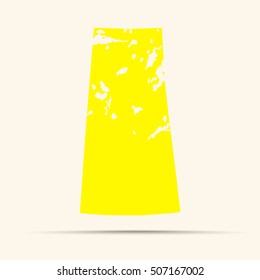 Yellow Saskatchewan Map Illustration Stock Vector (Royalty Free ...