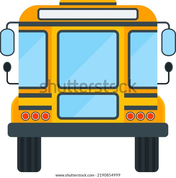 Vista trasera del autobús escolar amarillo.: vector de stock (libre de ...