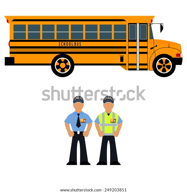 Yellow School Bus Bus Driver Uniform Stock Vector (Royalty Free) 249203851