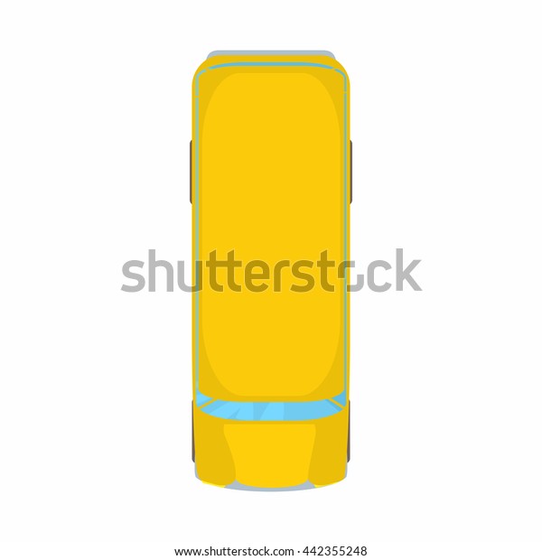 Yellow School Bus Top View Icon: เวกเตอร์สต็อก (ปลอดค่าลิขสิทธิ์ ...