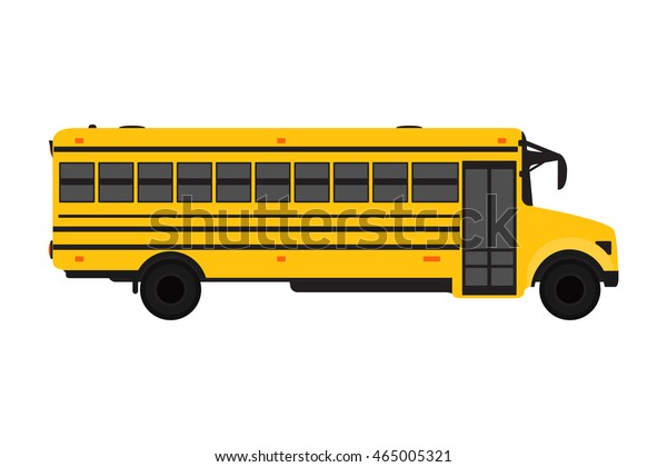 Yellow School Bus Vector Illustration Isolated Stock Vector (Royalty ...