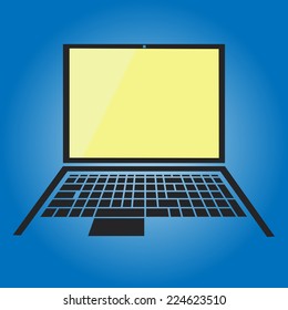 Realistic Isometric Modern Laptop Computer Isolated Stock Vector ...