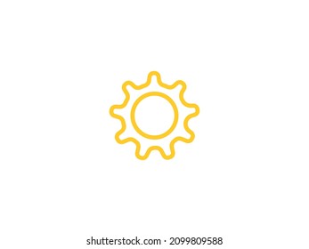 Yellow Settings Icon Black Settings Icon Stock Vector (Royalty Free ...