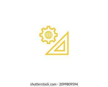 Yellow Settings Icon Black Settings Icon Stock Vector (Royalty Free ...