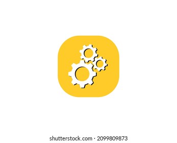 Yellow Settings Icon Black Settings Icon Stock Vector (Royalty Free ...
