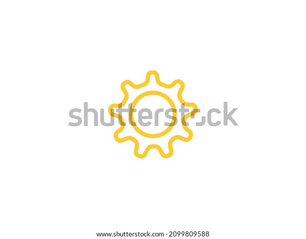 Yellow Settings Icon Black Settings Icon Stock Vector (Royalty Free ...