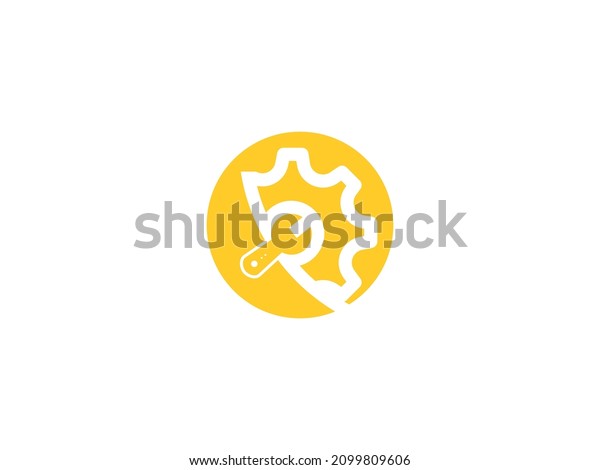 Yellow Settings Icon Black Settings Icon Stock Vector (Royalty Free ...