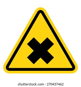Yellow Sign Allergic Substances Warning Vector Stock Vector (Royalty ...
