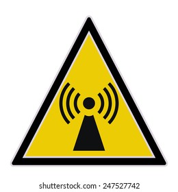 Yellow Sign Electromagnetic Field Warning Vector 스톡 벡터(로열티 프리) 247527742