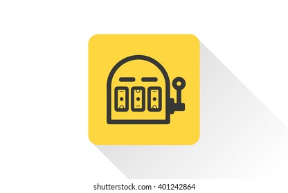 Yellow Slot Machine Icon Stock Vector (Royalty Free) 401242864 ...