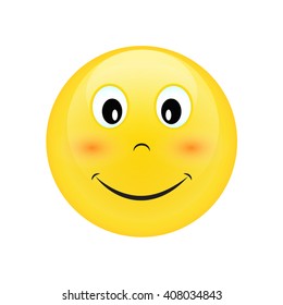 Yellow Smile Face Vector Illustration Stock Vector (Royalty Free ...