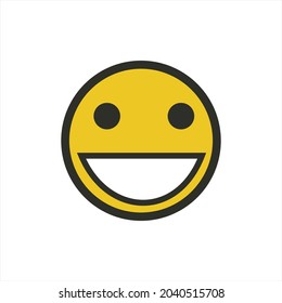 Yellow Smile Logo Vector Art Stock Vector (Royalty Free) 2040515708