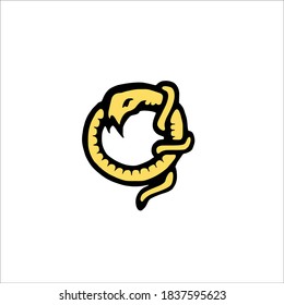 Yellow Snake Circle Symbol Logo Vector Stock Vector (Royalty Free ...