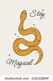 Yellow Snake Vector Illustration Tattoo Design Stock Vector (Royalty ...