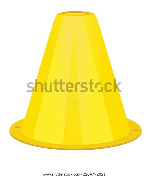 Yellow Soccer Cone Vector Illustration Stock Vector (Royalty Free ...