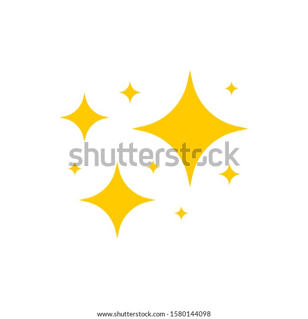 Yellow Sparkles Symbols Vector Set Original Stock Vector (Royalty Free ...