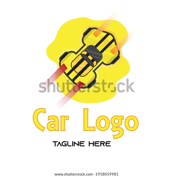 Yellow Speed Car Top View Logo Stock Vector (Royalty Free) 1958059981 ...