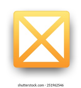 Yellow Square Sign Warningvector Illustration Stock Vector (Royalty ...