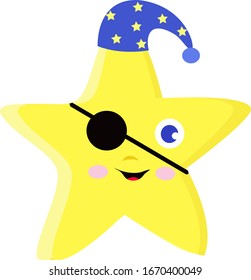 Yellow Star Hat Illustration Vector On Stock Vector (Royalty Free ...