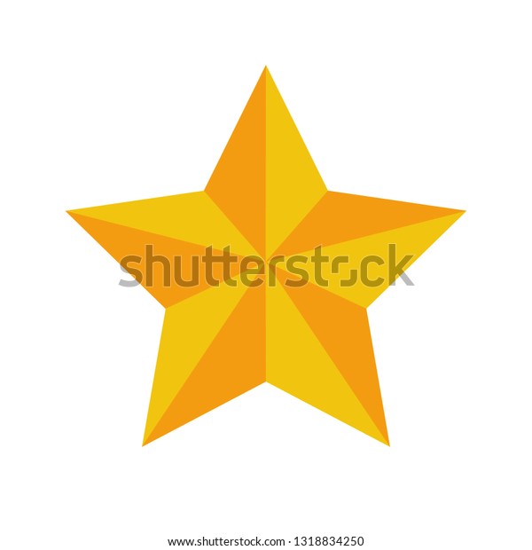 Yellow Star Icon Vector Stock Vector (Royalty Free) 1318834250 ...