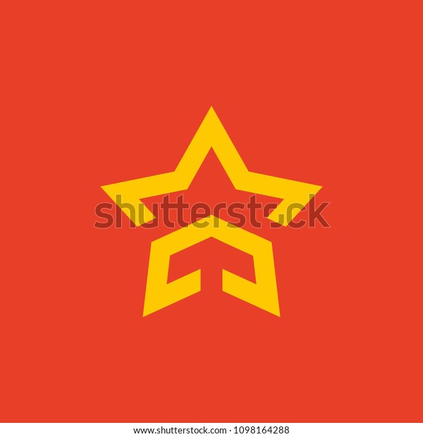 Yellow Star Logo Design Vector: vector de stock (libre de regalías ...