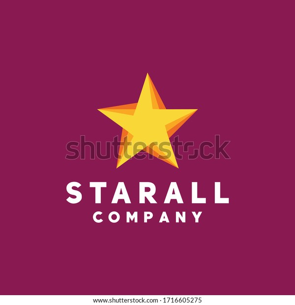 Yellow Star Logo Design Vector Technology Stock Vector (Royalty Free ...