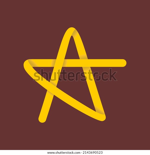 Yellow Star Logo Vector Ilustration Stock Vector (Royalty Free ...