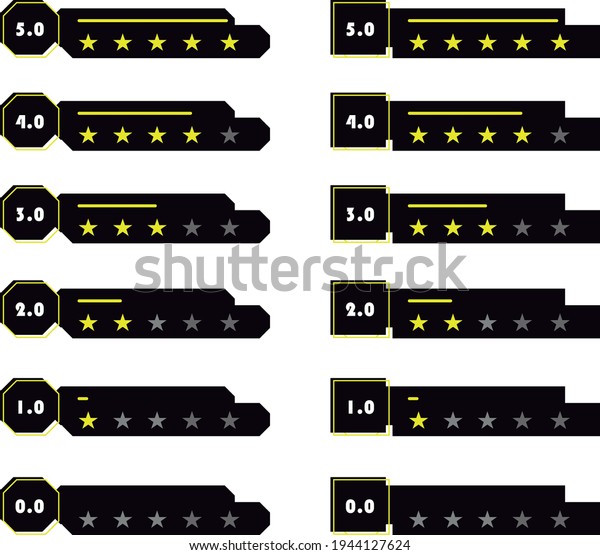 Yellow Star Rating Symbols Vector Stock Vector (Royalty Free ...