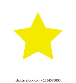 Yellow Star White Background Stock Vector (Royalty Free) 1534578803 ...
