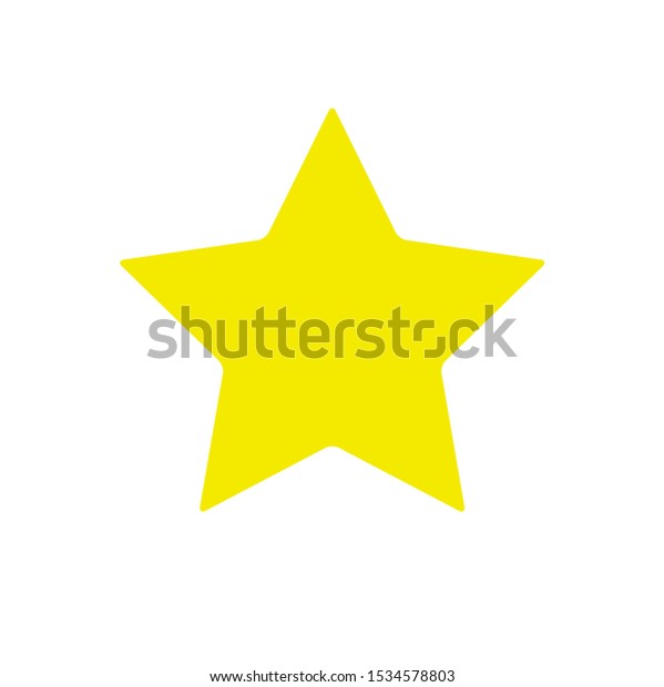 Yellow Star White Background Stock Vector (Royalty Free) 1534578803 ...