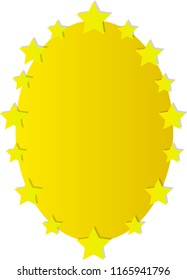 Yellow Stars Frame Circle Vector Illustration Stock Vector (Royalty ...