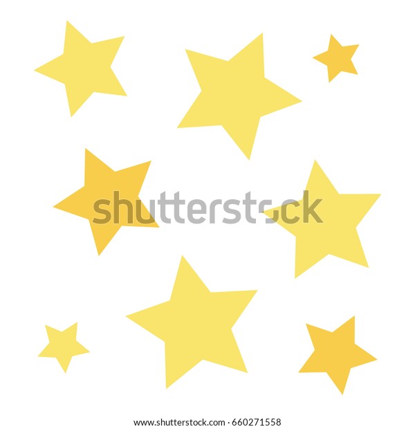 Yellow Stars Vector Illustration Star Shape Stock Vector (Royalty Free ...