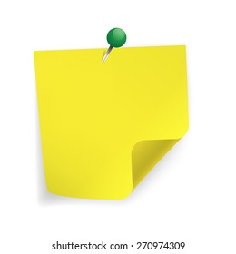 Yellow Sticker Paper Note On White Stock Vector (Royalty Free ...