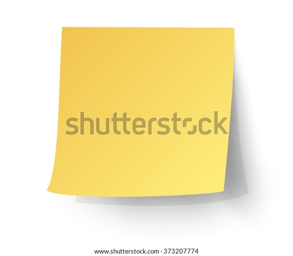 Yellow Sticky Note Vector Illustration Stock Vector (Royalty Free ...