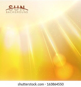 Yellow Sun Background Stock Vector (Royalty Free) 163864550 | Shutterstock