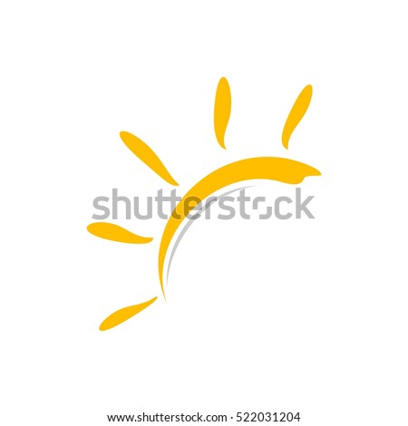 Yellow Sun Logo Template Stock Vector (Royalty Free) 522031204 ...
