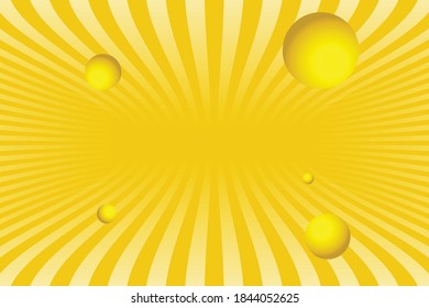 Yellow Sun Rays Background Ball Vector Stock Vector (Royalty Free ...