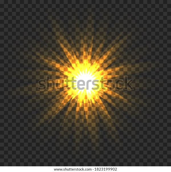 Yellow Sun Rays Isolated Realistic Sun: เวกเตอร์สต็อก (ปลอดค่าลิขสิทธิ์ ...