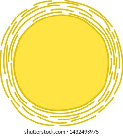 Yellow Sun Vector Art Illustration Stock Vector (Royalty Free ...