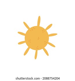 Yellow Sun Vector Illustration Isolated On Stock Vector (Royalty Free ...